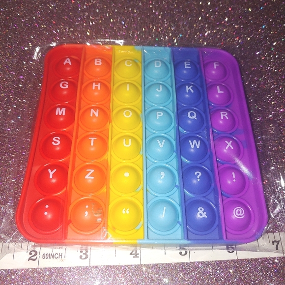Toys | Rainbow Square Alphabet Popper Pop Fidget Toy Pastel Colorful ...